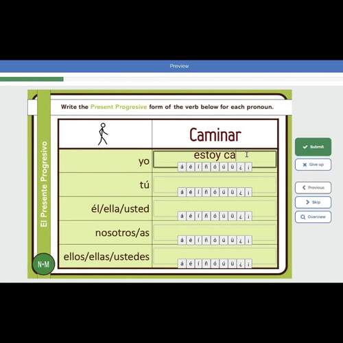 Spanish Boom™ Cards Regular Verbs Present Progressive Tense (No Vosotros)