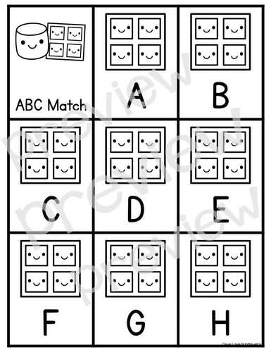 Chocolate and Marshmallows - Uppercase Lowercase Alphabet Matching ...