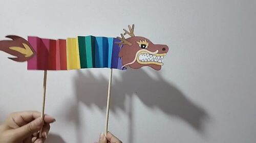Chinese New Year 2025 DRAGON PUPPET Craft Lunar New Year Activities ...