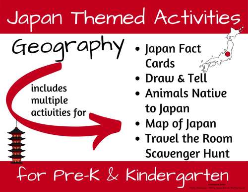 Japan Geography Activities and Games for Preschool, Pre-K, Kindergarten