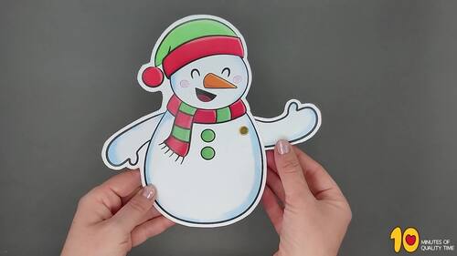 Waving Snowman Craft by 10 Minutes of Quality Time | TPT