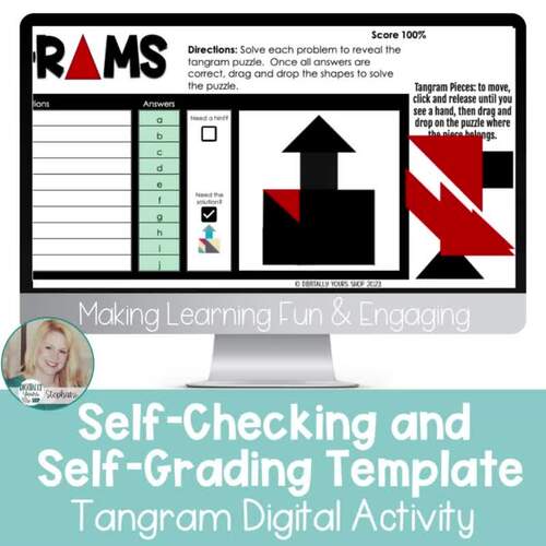Editable Self-Checking Tangram Template - Digital Resource Vol. 6 Back ...