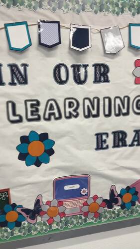 Classroom Bulletin Board Decor In My Learning Era Display For Board or Door