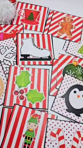 Christmas Holiday Matching Game Fun Easy Prep Class Card Game | TPT
