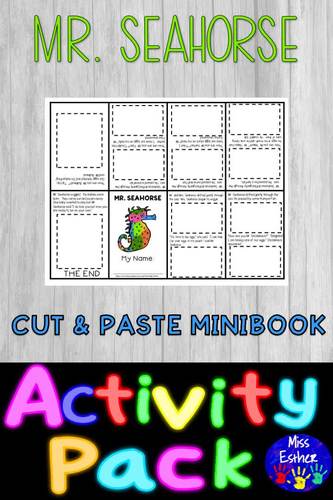 Mr Seahorse 16 Resource Pack /Father's Day/ BOOM CARDS by Miss Esther