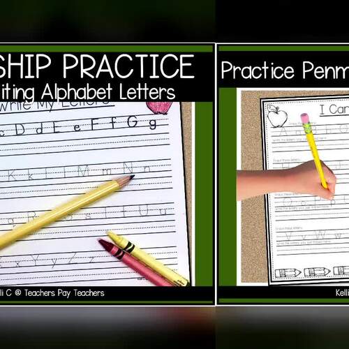 Printing Practice for Alphabet Letters Sheets for Handwriting Center ...