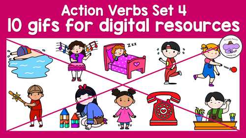 Animated GIFs Verbs SET 4 | Action Words GIF by Little Patches Learning ...
