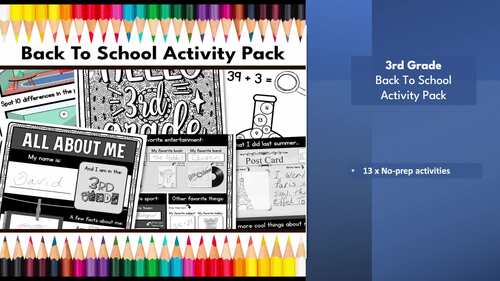 Welcome Back To School Coloring Sheet & Bulletin Board Activities for ...