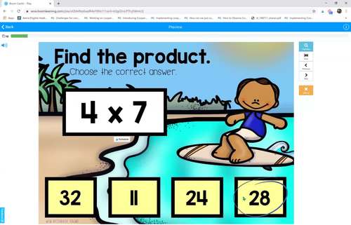 4's Multiplication Facts BOOM Cards | Digital Task Cards | TPT