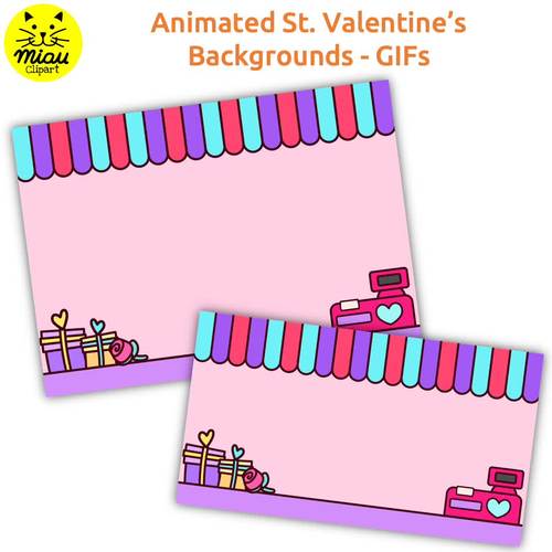 Animated St. Valentines Backgrounds | Saint Valentine Scenes ...