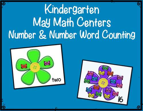Kindergarten May Themed Math Centers: Counting, Number Order, Facts & More