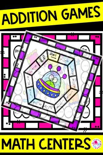 Addition Facts Games Outer Space | First Grade Math Centers | BACK TO ...