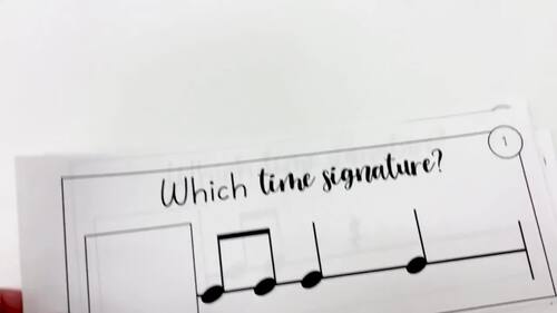 Time Signature Task Card Game for Rhythm Elementary Music Centers