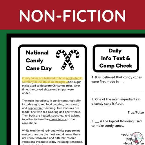 Daily Reading Passages - December - Non Fiction Informational Text ...