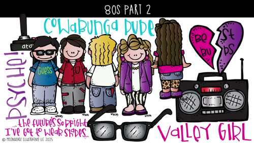 80s clip art 1980 clip art Part 2 COLORED Version by Melonheadz Clipart