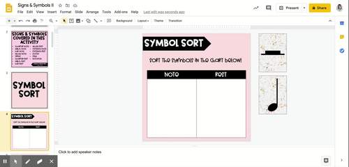 Signs & Symbols II Activities for Google Slides™ | Distance Learning