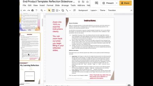 End of Year Reflection Template: Slideshow {Editable Google Slides}