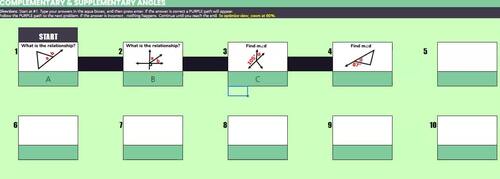 Complementary and Supplementary Angles Digital and Print Maze | TPT