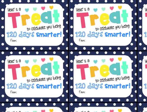 Rice Krispies Treats (Sweet Treats) 120th Day of School Gift Tag- Here ...