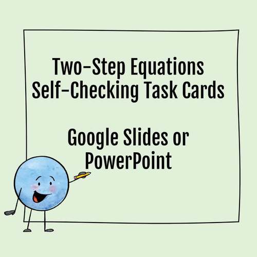 Early Finisher Activities Middle School Two-Step Equations Digital Task ...