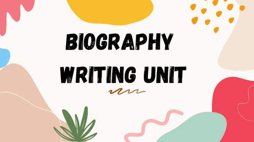 Biography Paragraph for 2nd Grade by Sarah's Writing Spot | TPT