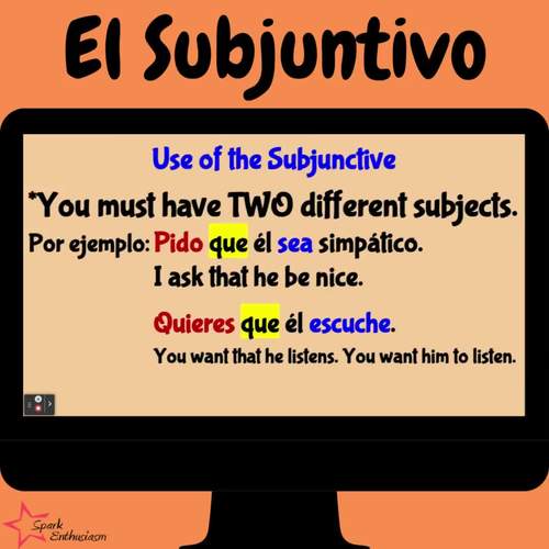 Spanish Subjunctive Grammar Notes, Activities & Quizzes - Digital ...
