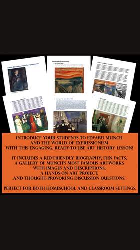 Famous Artist Art Lesson for Kids – Edvard Munch, The Scream and ...