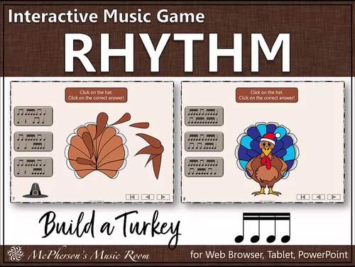 Thanksgiving Music | Sixteenth Notes Interactive Rhythm Game {Build a ...