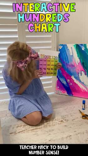 RAINBOW 120 HUNDREDS CHART WALL DISPLAY & NUMBER SENSE WINDOW | TPT