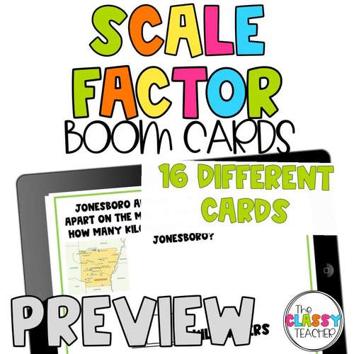 Scale Factor Boom Cards by The Classy Teacher | Teachers Pay Teachers