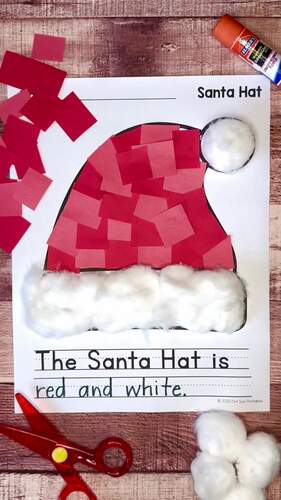 Christmas Tear Art Fine Motor Activity, Winter Art | Preschool ...