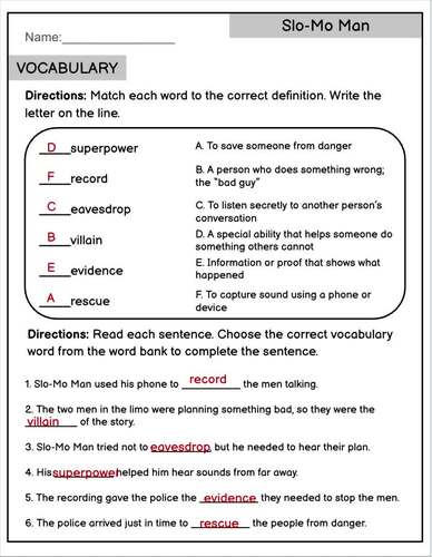Slo-Mo Man Level L | HMH Leveled Reader Companion | 3rd Grade Reading