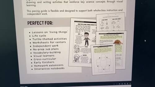 Life Science: Living vs. Non-Living, lifecycle, drawing, sorting activities