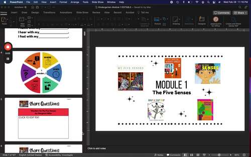 Kindergarten Wit and Wisdom EDITABLE Module 1 Powerpoint and Anchor Charts