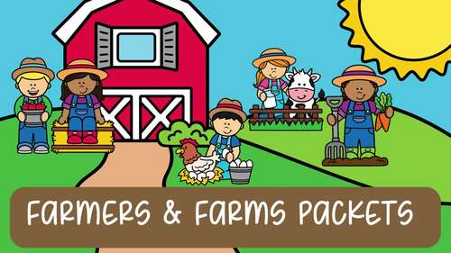 Farms and Farmers Worksheets Farm Unit PreK Kindergarten First Grade TK UTK