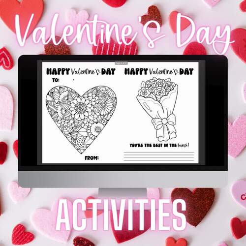 Fun Valentine's Day Activities | Middle & High School | Writing + Coloring