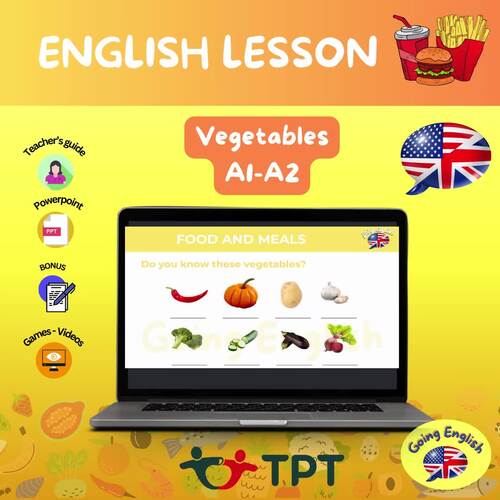 Food - PowerPoint English ESL Lesson 7: Vegetables (7/10) by Going ...