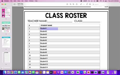 Gradebook Printable Template | Editable Autofill Grade Book & Class List