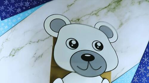 Polar Bear Paper Bag Puppet | Winter Craft for Kids | Arctic Animal ...