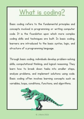 Engaging Offline Printable Unplugged Coding Activities - DinoCode ...