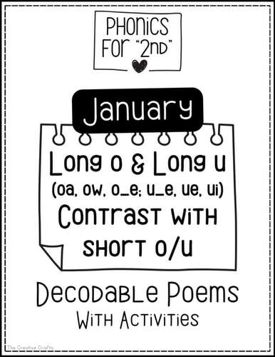 January Phonics Decodable Poems for 2nd: Long o and Long u, SoR aligned