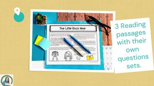 The Little Rock Nine Reading Passages, Questions & Puzzles | TPT