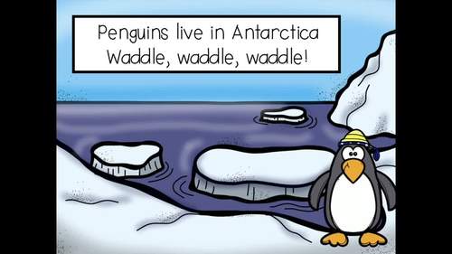 Penguin Poem Song & Video With Winter Writing & Sequencing Activities ...