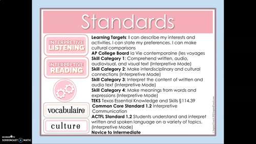 French Sports Leisure Free time Activity Comprehensible Input ...