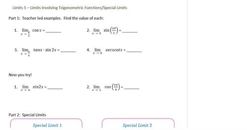 Limits 5 - Special Limits (lesson video) by Mathematics Made Easy