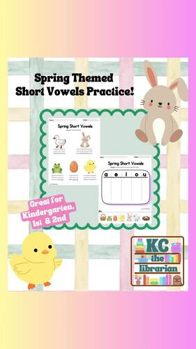 Spring Short Vowel Practice - Tracing Words and Cut and Paste by ...