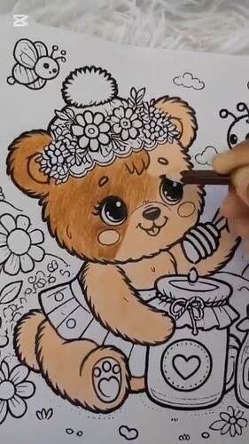 Cute The Little bear Coloring book by chorada norabin | TPT