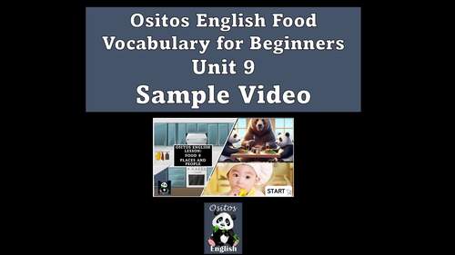 Beginner ESL: Food Unit 9 : Places & People by Ositos English | TPT