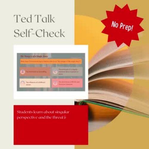 Ted Talk Self-Check: Single Story by HoneyBearMaestra | TPT
