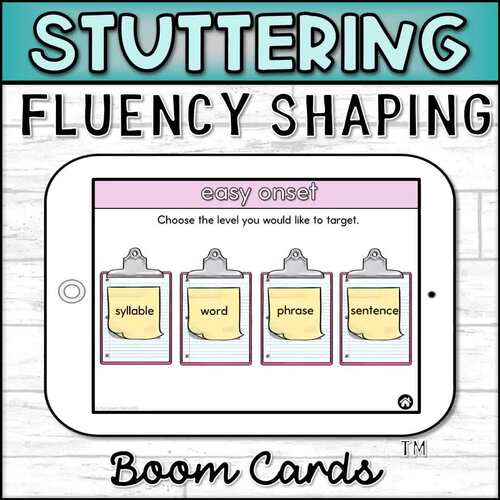 Fluency Shaping Strategies for Stuttering BOOM™ Cards by The Speech Shack